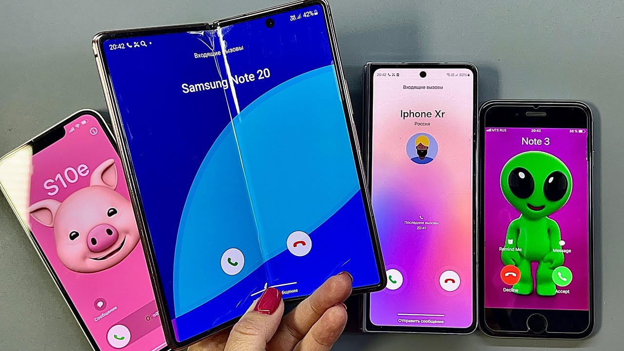 Incoming call & iPhone 13& Samsung Galaxy Z Fold 2@ Samsung Galaxy Z ...