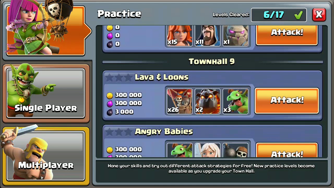 Practice Match Lava & Loons COC - YouTube