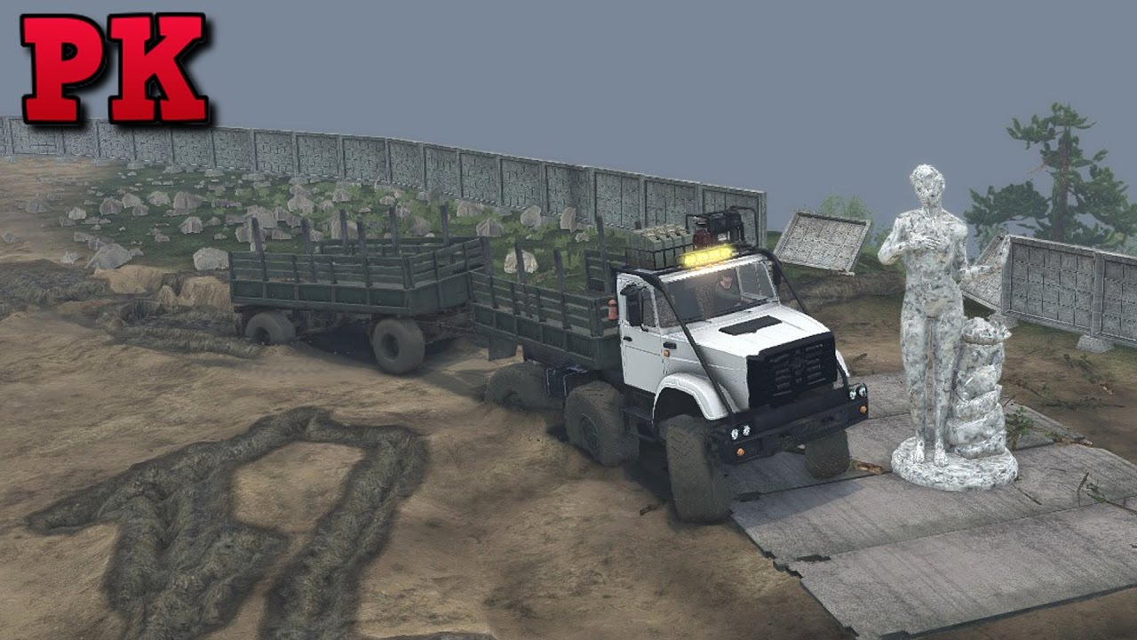 SpinTires UHD | PK | Map Mod | ZiL 4972 - YouTube
