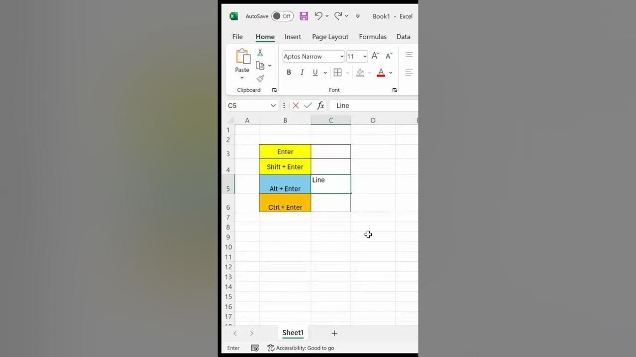 Excel ENTER Key. #excelenter #exceltips #excelformula #exceltutorial #letsdatify #excelshorts ...