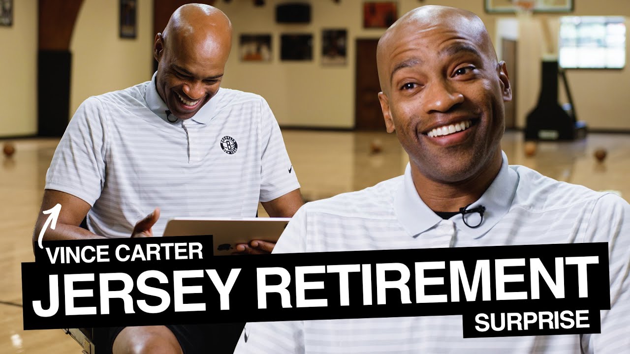 Vince Carter Jersey Retirement Surprise! - YouTube
