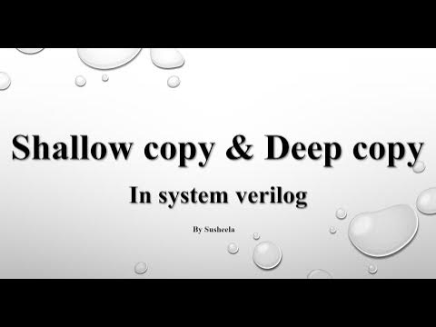 Shallow copy and Deep copy in System verilog - YouTube