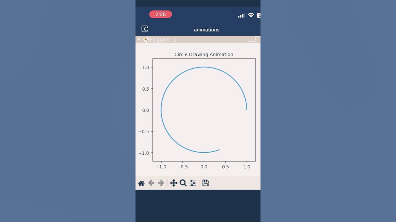 circle drawing animation on mobile with python #python #computer # ...