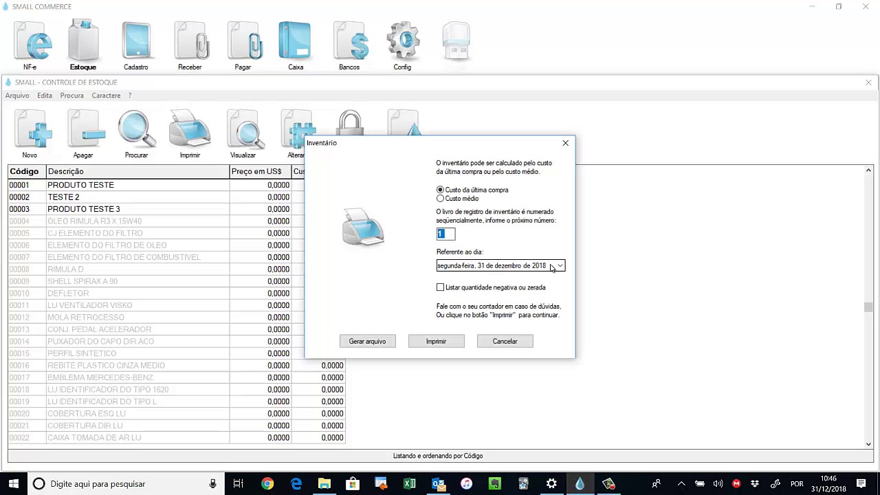 Como gerar inventário no aplicativo Small Commerce - Smallsoft - YouTube