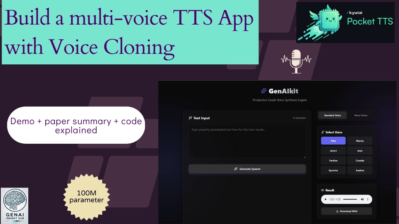 Pocket-TTS : 100M Parameter Text-to-Speech + Voice Cloning - YouTube