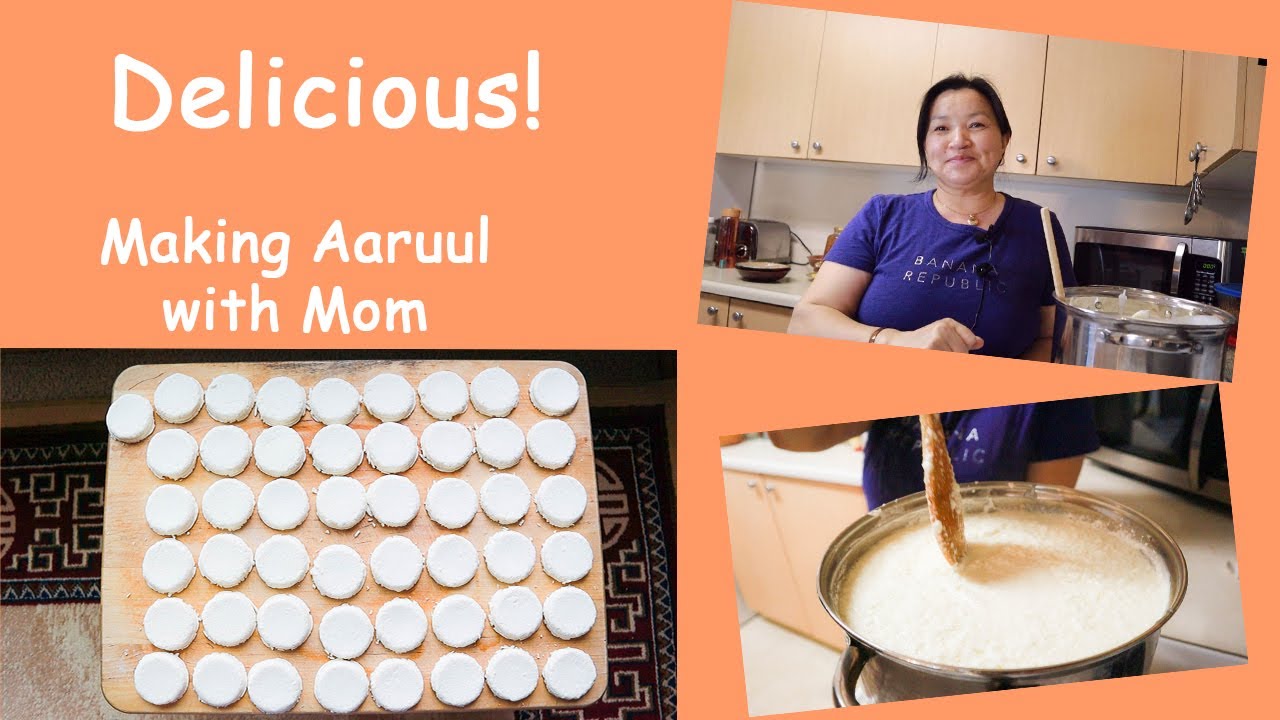 Making delicious aaruul (dried curd) w/Mom - YouTube