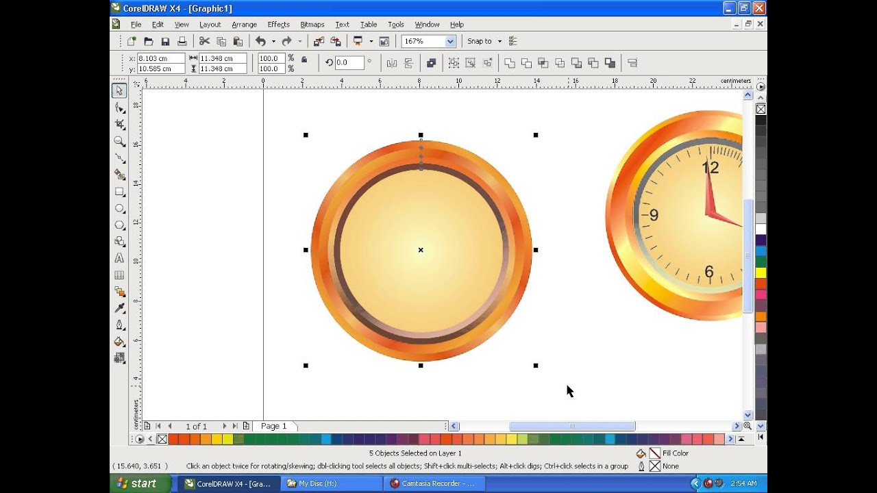 Create clock use corel - YouTube
