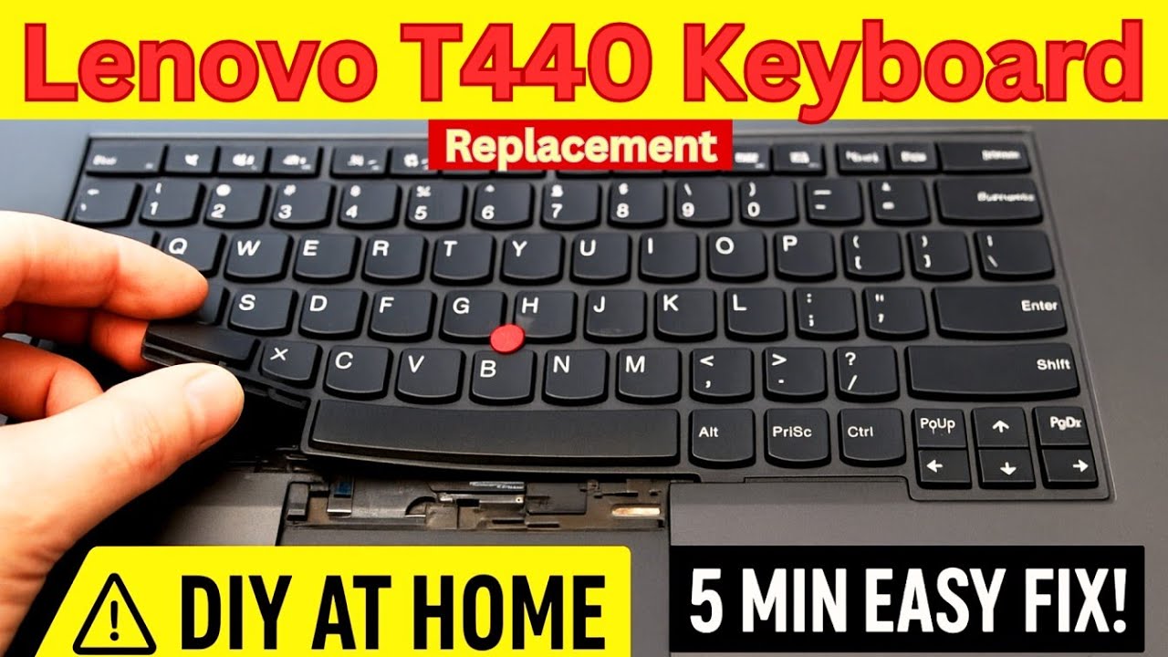 Lenovo T440 Keyboard Replacement Full Step by Step Guide Hindi - YouTube