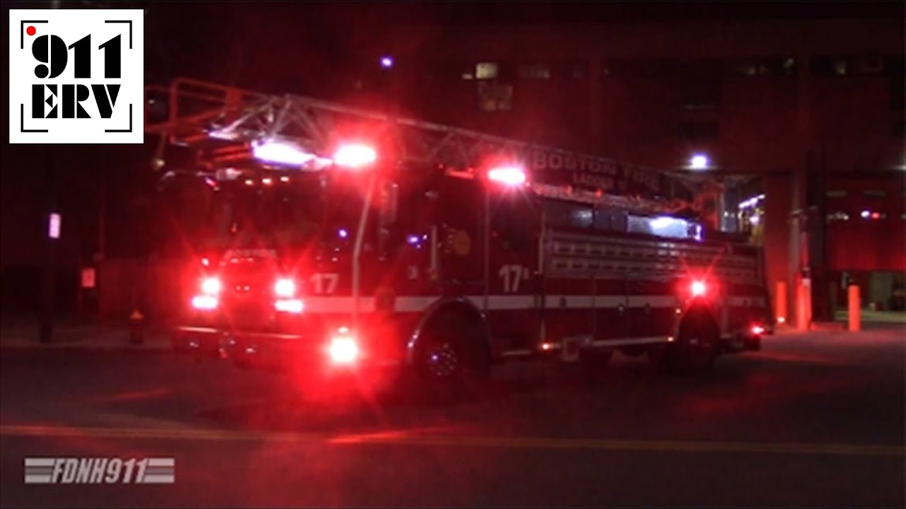 Boston Fire Ex-Engine 7 and Ladder 17 Responding - YouTube