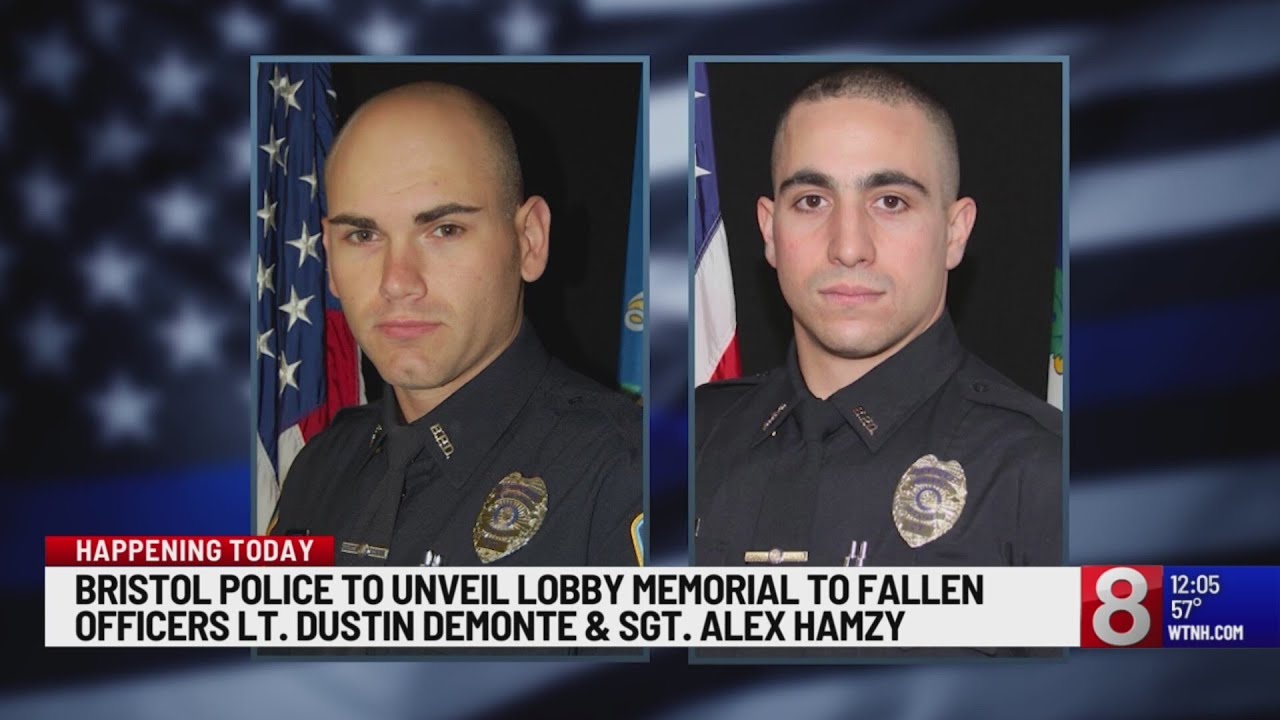 Bristol police unveil memorial honoring Lt. Dustin DeMonte and Sgt ...