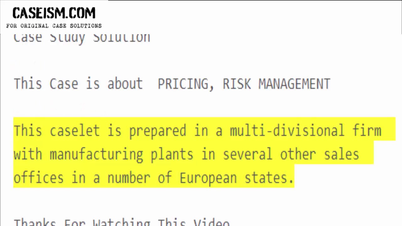 Santaló, S.A. Case Study Help - Caseism.com - YouTube