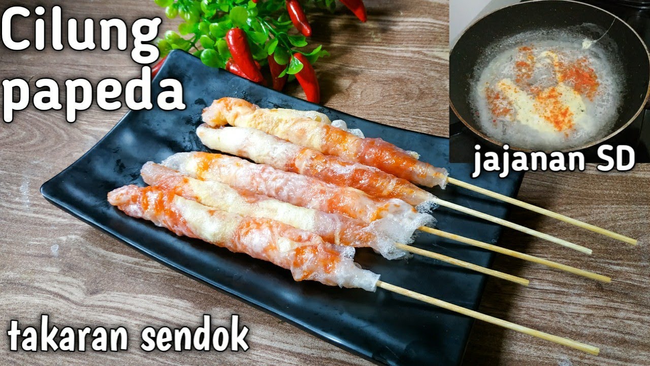 Cara membuat cilung papeda jajanan SD, takaran sendok - YouTube