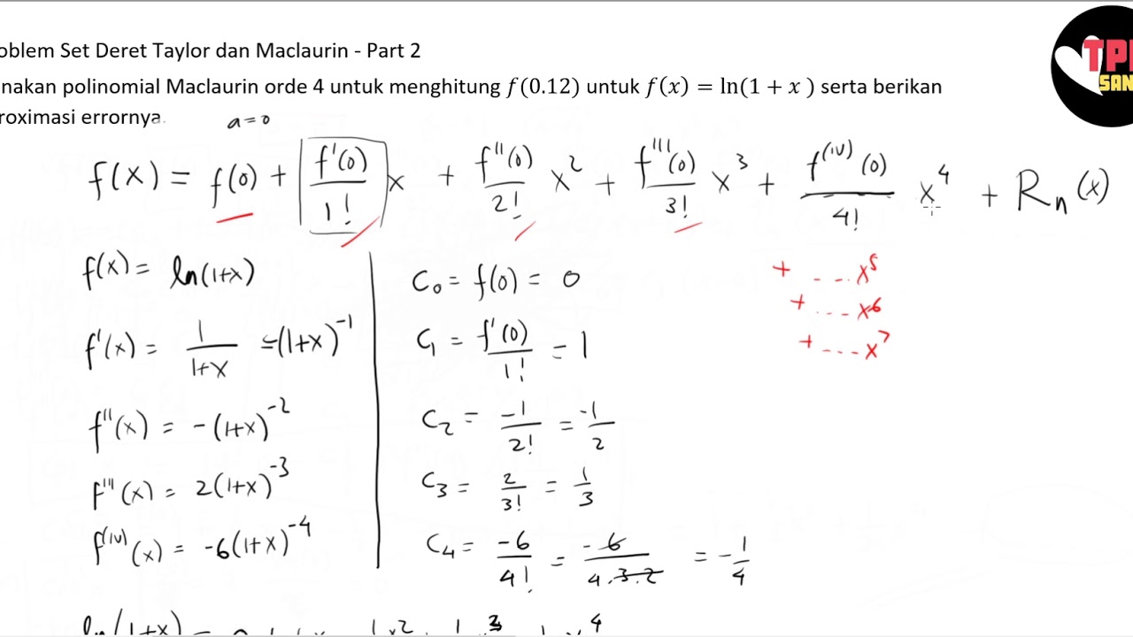 Problem Set Kalkulus - Deret Taylor dan Maclaurin (Part 2) - YouTube