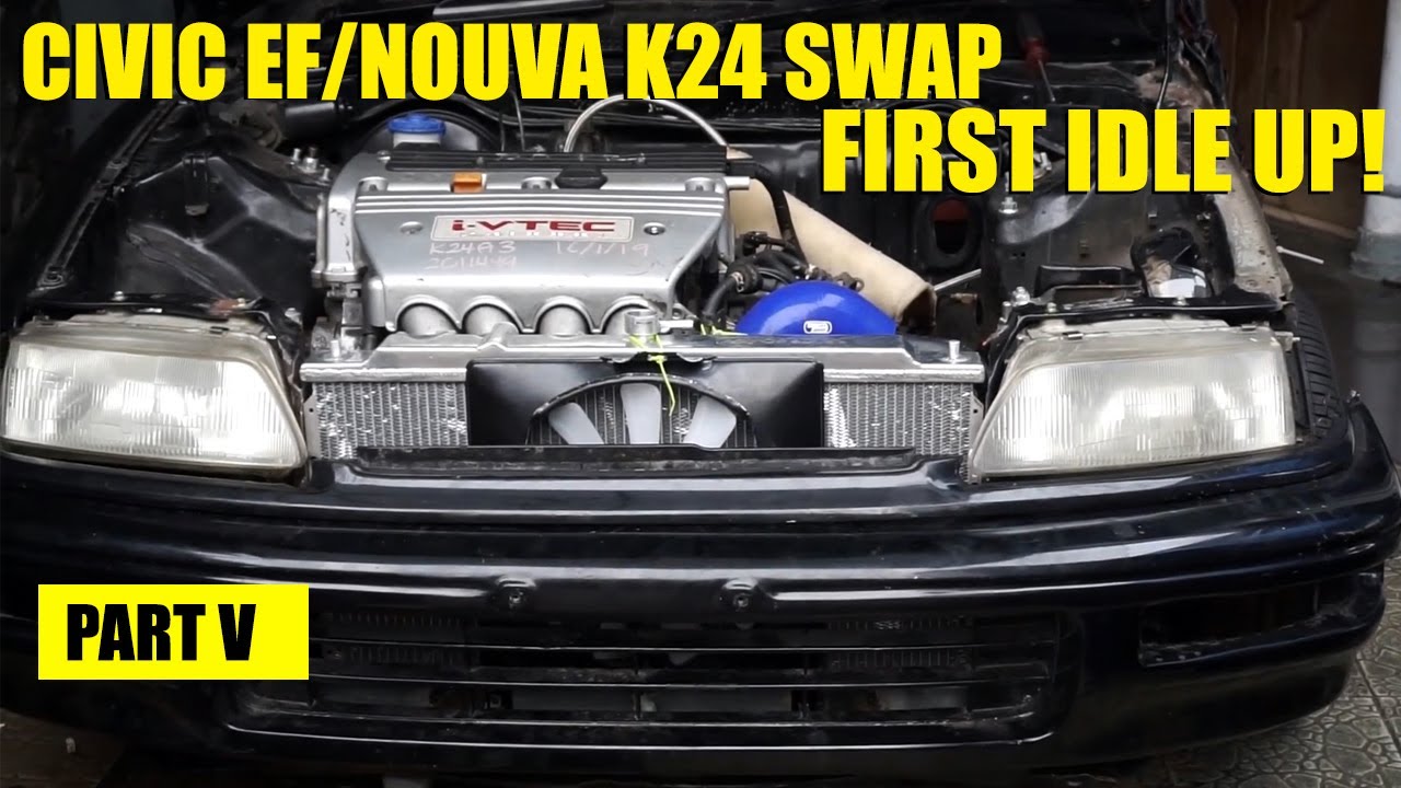 CIVIC EF/NOUVA SWAP K24 IVTEC - Part V - Sudah Hidup! - YouTube