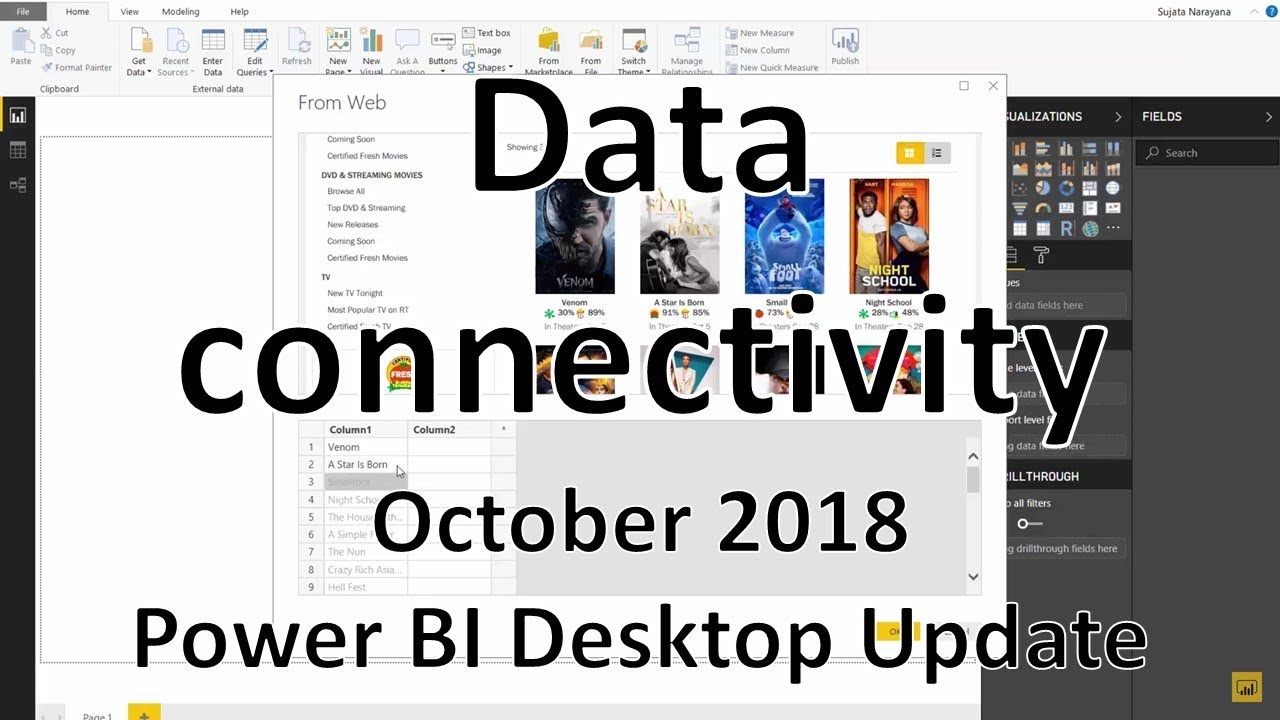 October 2018 Power BI Desktop - Data connectivity - YouTube