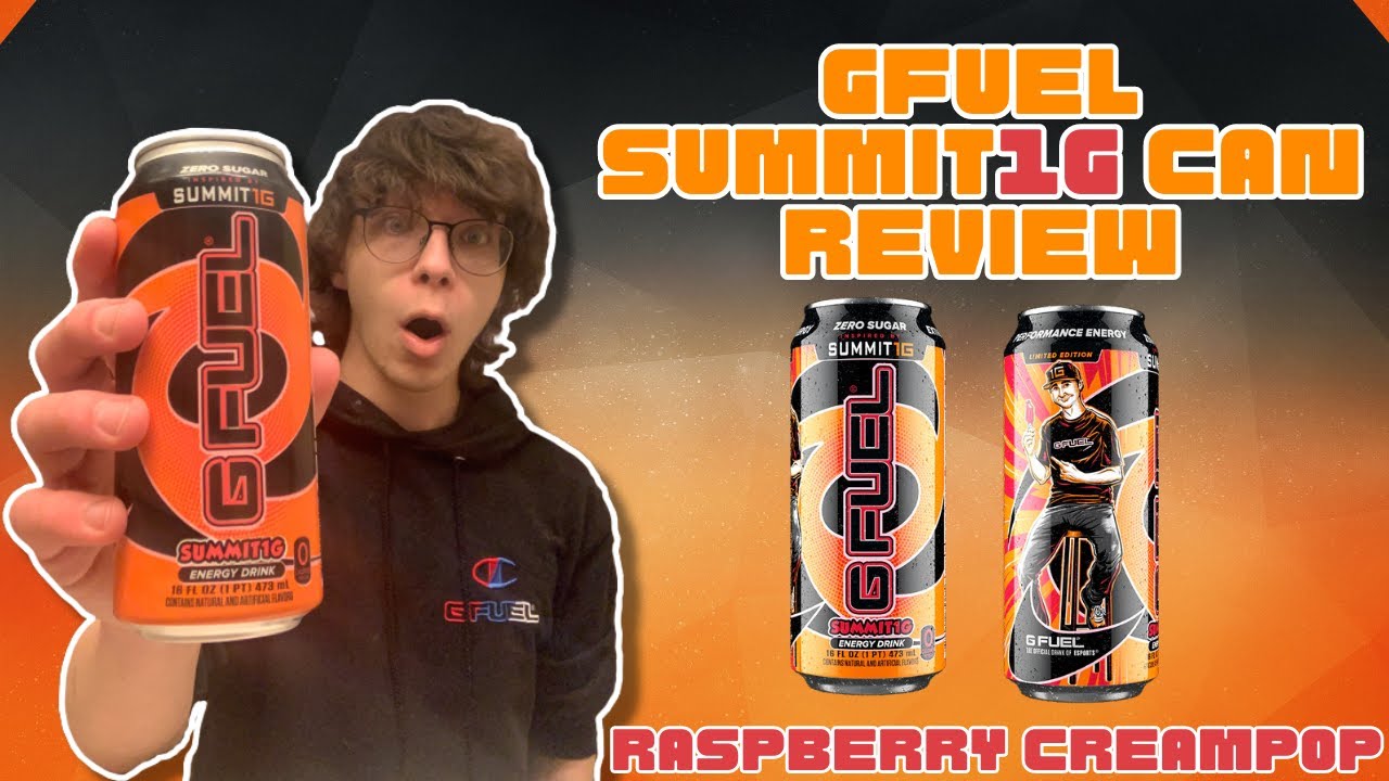 GFUEL "SUMMIT1G CAN" REVIEW (RASPBERRY DREAMSICLE) - YouTube