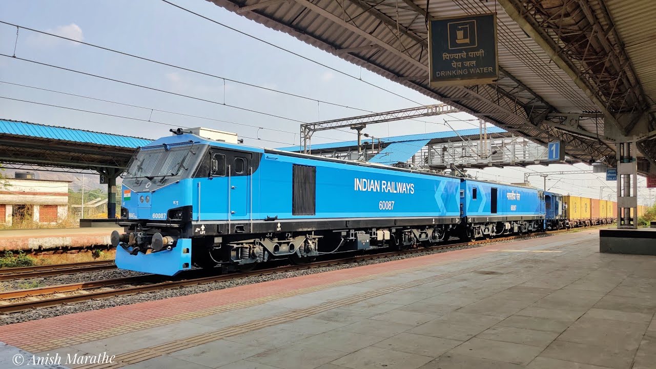 Superb Acceleration | Strongest Loco of Indian Railways - WAG-12B with ...