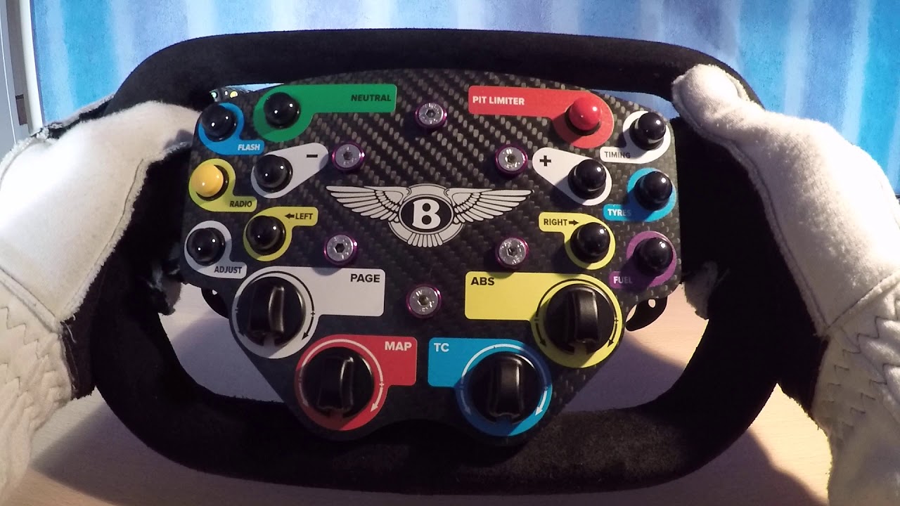 SSRG Bentley GT3 Replica Steering Wheel - YouTube
