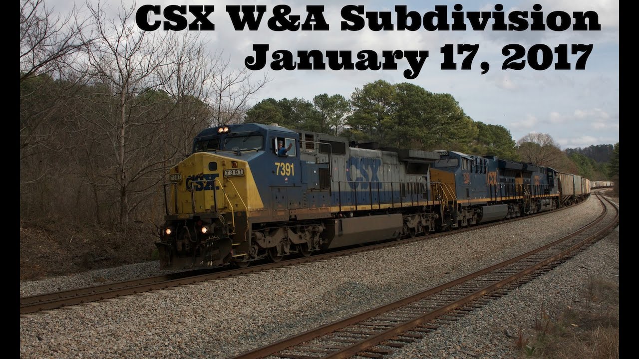 CSX W&A Subdivision Action - January 17, 2017 - YouTube