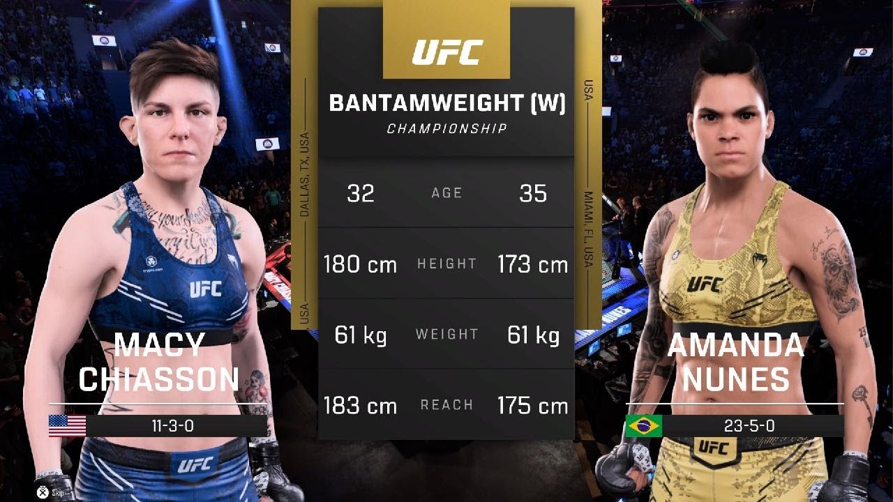 "UFC 5 Showdown: Macy Chiasson Stuns Amanda Nunes - MMA History In The ...