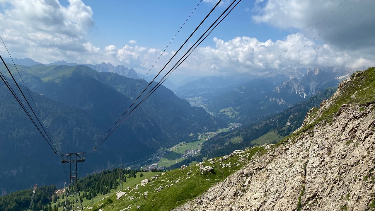 Discesa integrale funivia Doppelmayr "Col Rodella" - Campitello di ...