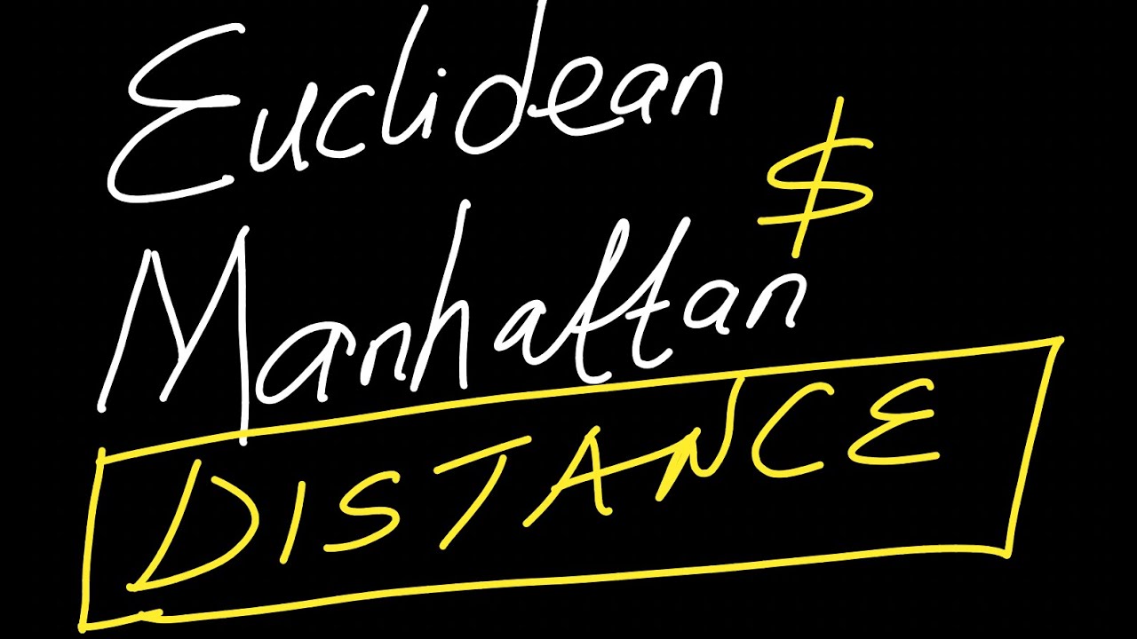 Euclidean Distance and Manhattan Distance | Examples and applications ...