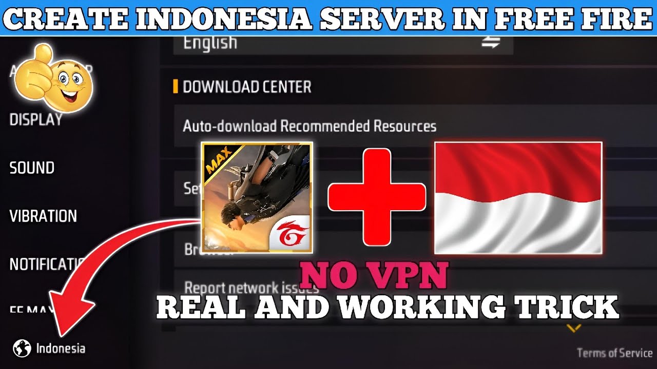 How To Create Free Fire Indonesia Server Account | Indonesia Server Ka ...