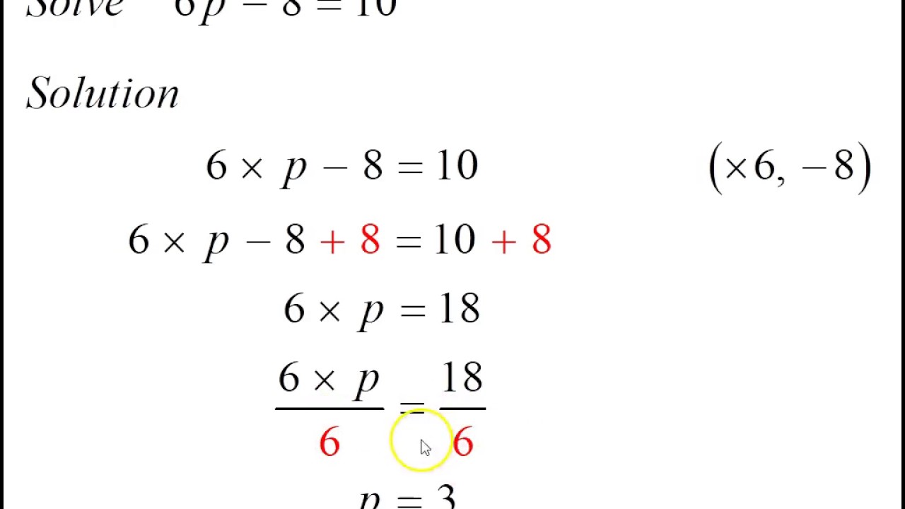 10 Solving Two Step Equations YouTube