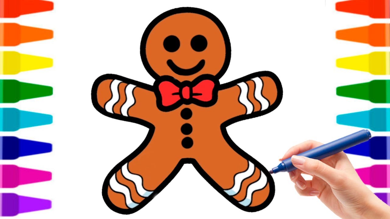 HOW TO DRAW A GINGERBREAD MAN STEP BY STEP YouTube HOW TO DRAW A GINGERBREAD MAN STEP BY STEP YouTube