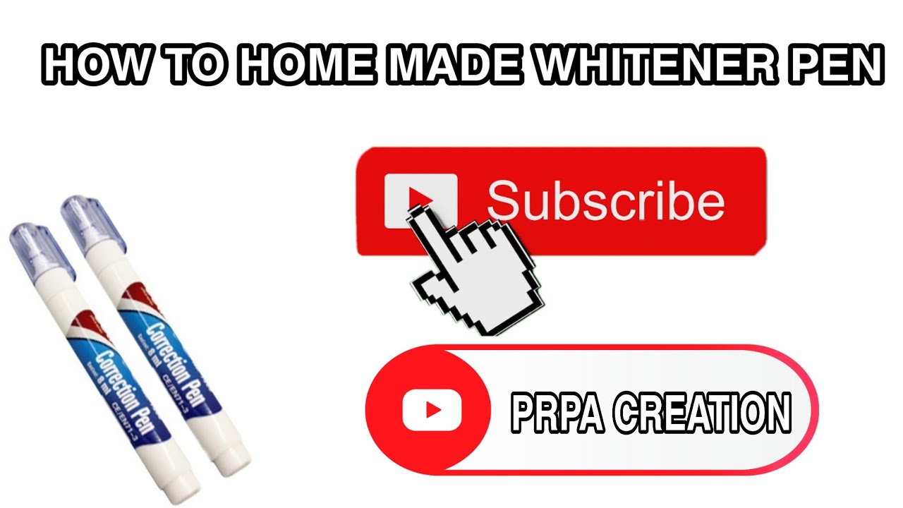 How to Home made whitener pen /PRPA CREATION - YouTube