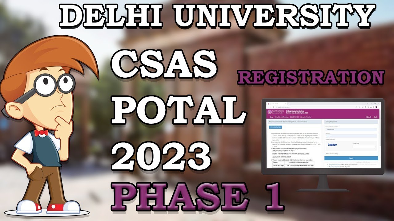 How To Fill Delhi University Csas Portal 2023 Phase 1 🔥Registration Process. - YouTube