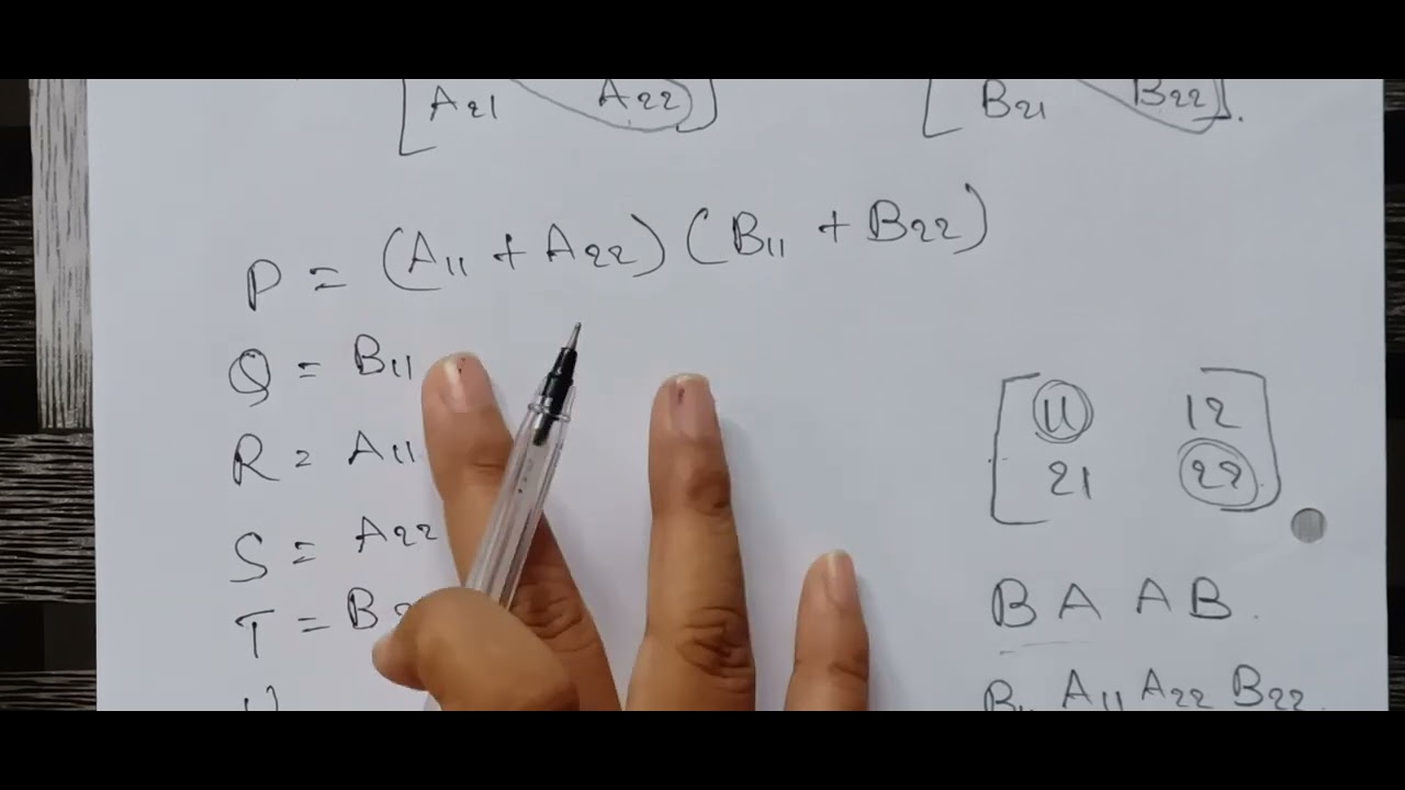 DAA | Unit 1 : Strassen's matrix multiplication - Introduction & tricks ...