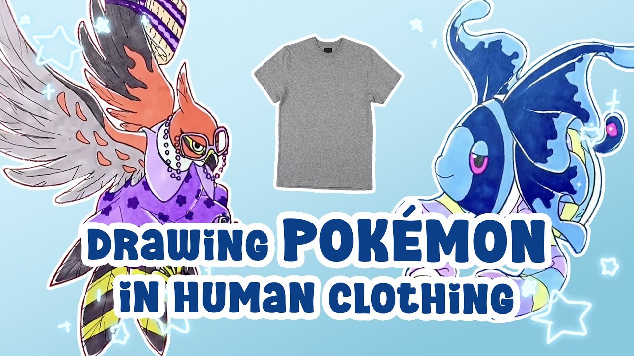 Drawing Pokemon in Human Clothing ★ It's been 2 years! - YouTube