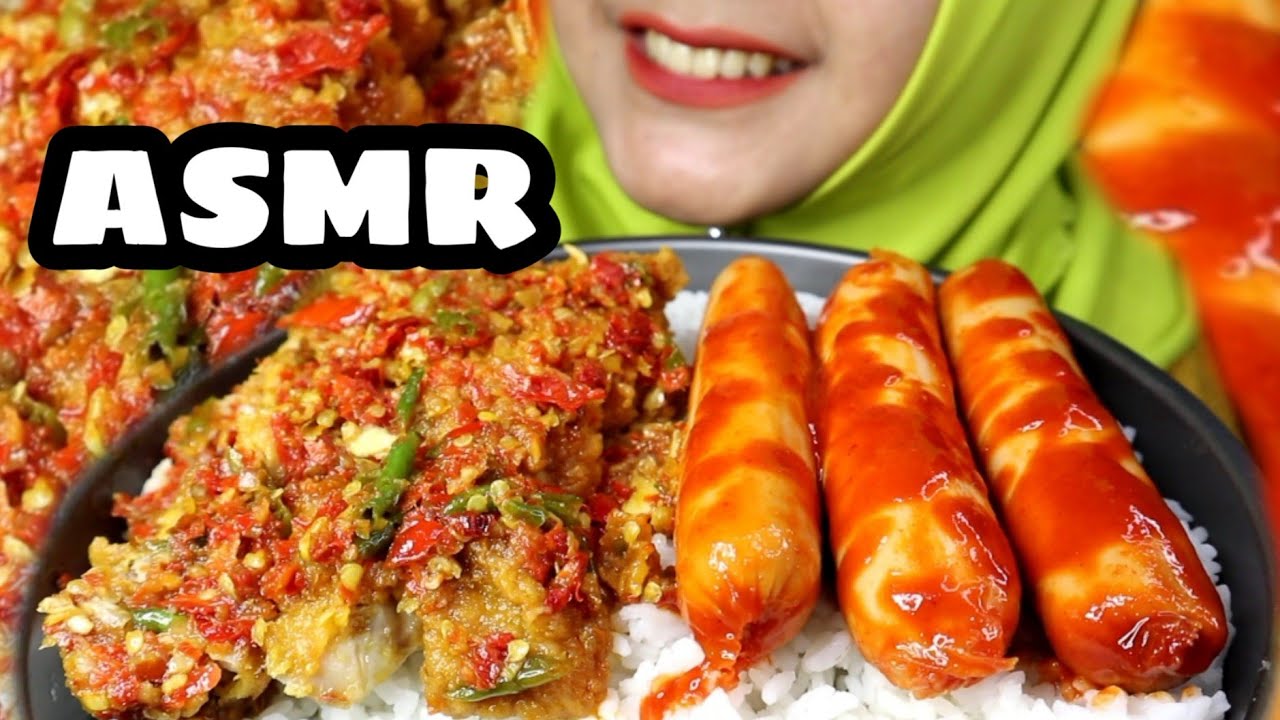 ASMR SOSIS KANZLER GOCHUJANG + AYAM GEPREK INDOMARET || ASMR INDONESIA ...