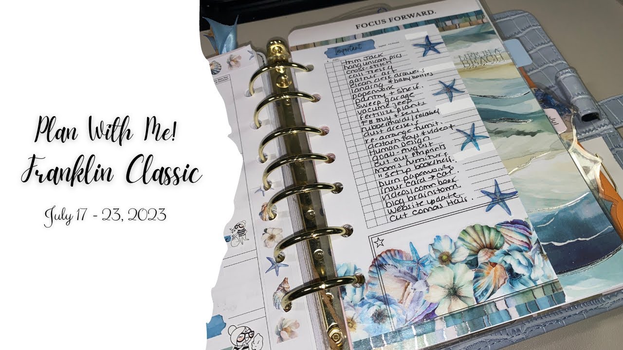 Plan With Me || Franklin Classic Laura Binder || July 17th - 23rd, 2023 ...