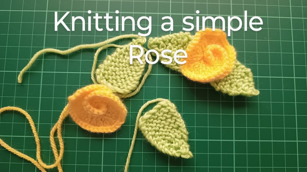 How to knit a simple rose - YouTube