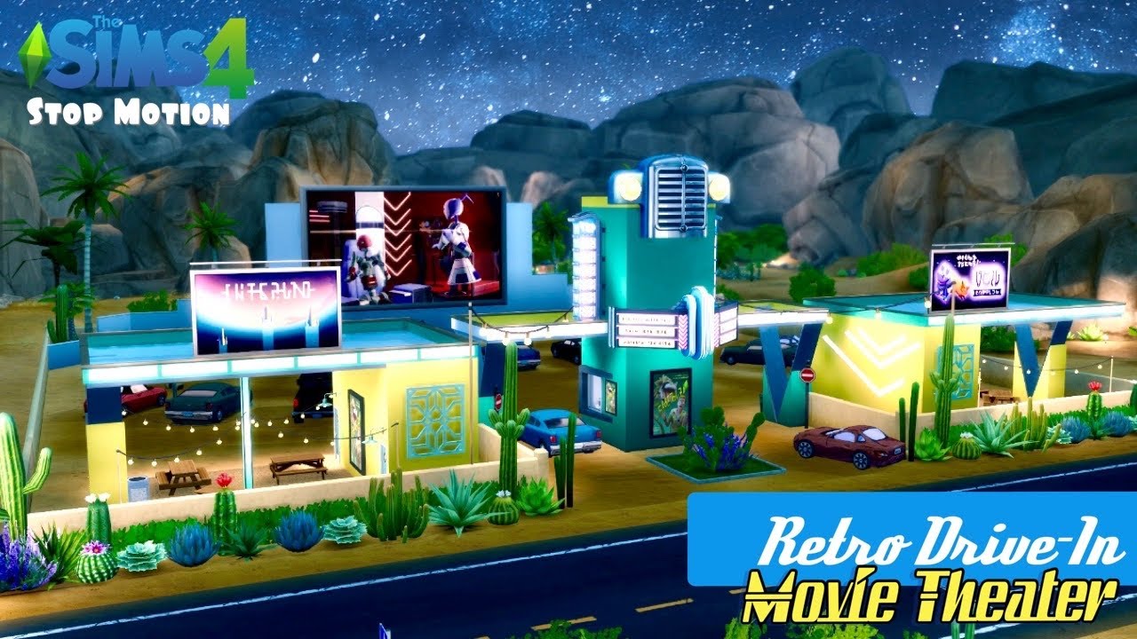 Retro Drive-In Movie Theater | Community Lot | Stop Motion Build | NO ...