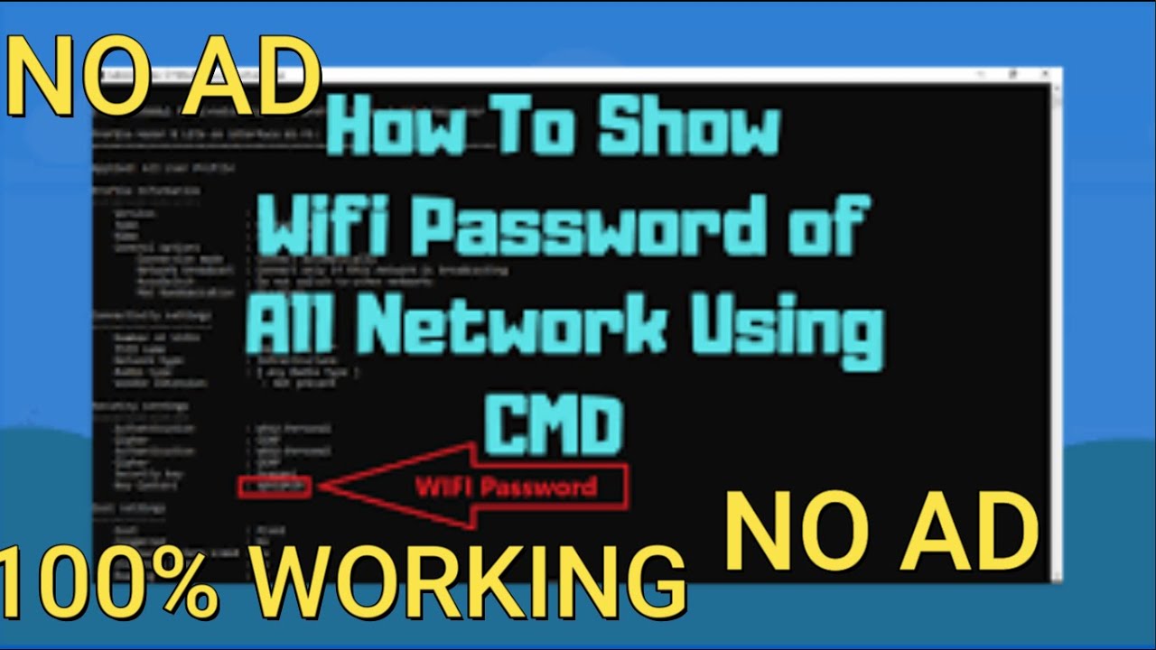 CMD : Show WI-Fi Password | Windows 10/8/7/XP just one command and ...