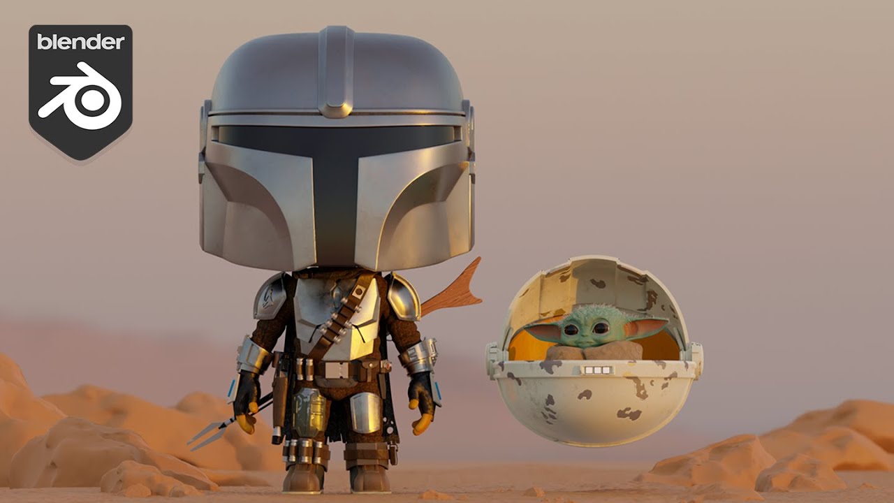 THE MANDALORIAN (Star Wars) - Funko POP! - Blender Animation - YouTube