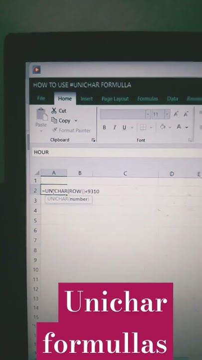 Questions UNICHAR Formula Code Symbols in Excel #exceltutorial #excel #exceltips #UNICHAR - YouTube