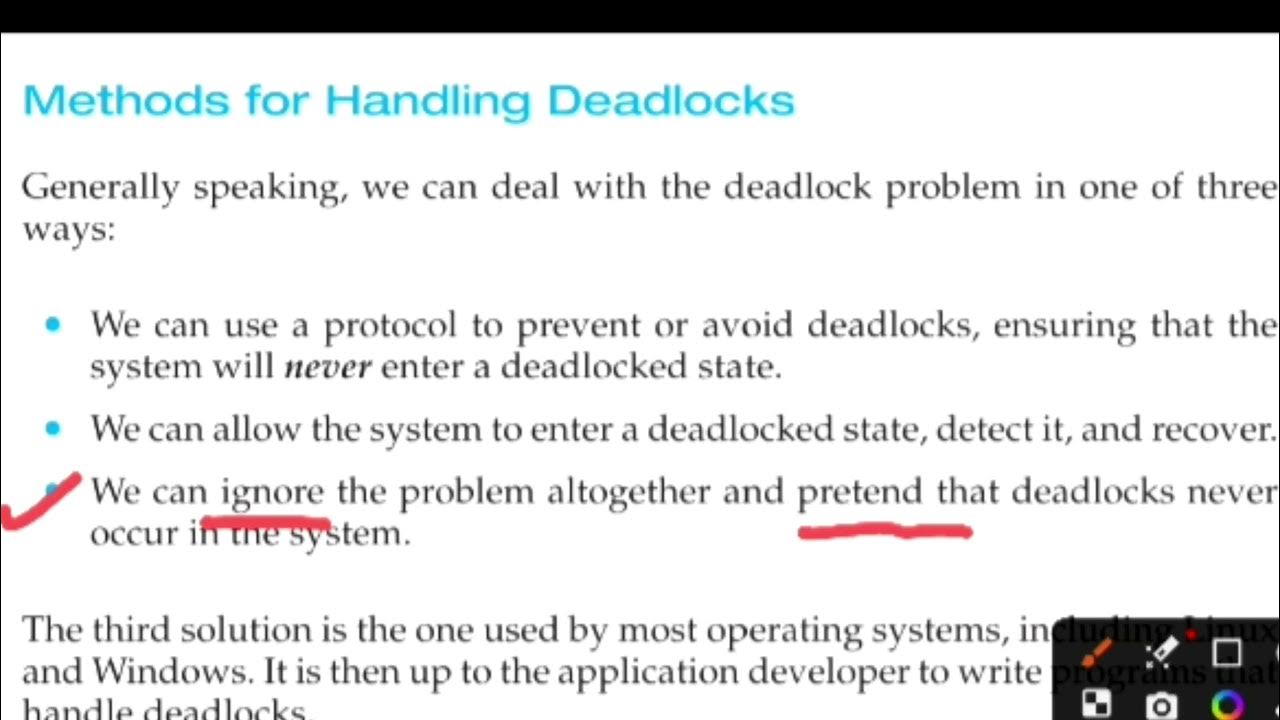 Methods for Handling Deadlock in Operating System - YouTube