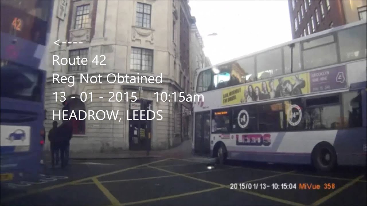LEEDS CITY: First Buses Jump Red Lights - YouTube