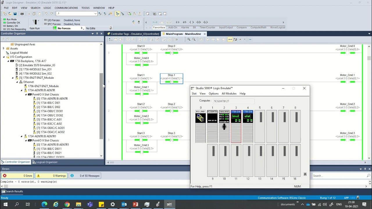 How to Add Remote IO module in Studio 5000 Emulator V 32 Part 2 - YouTube