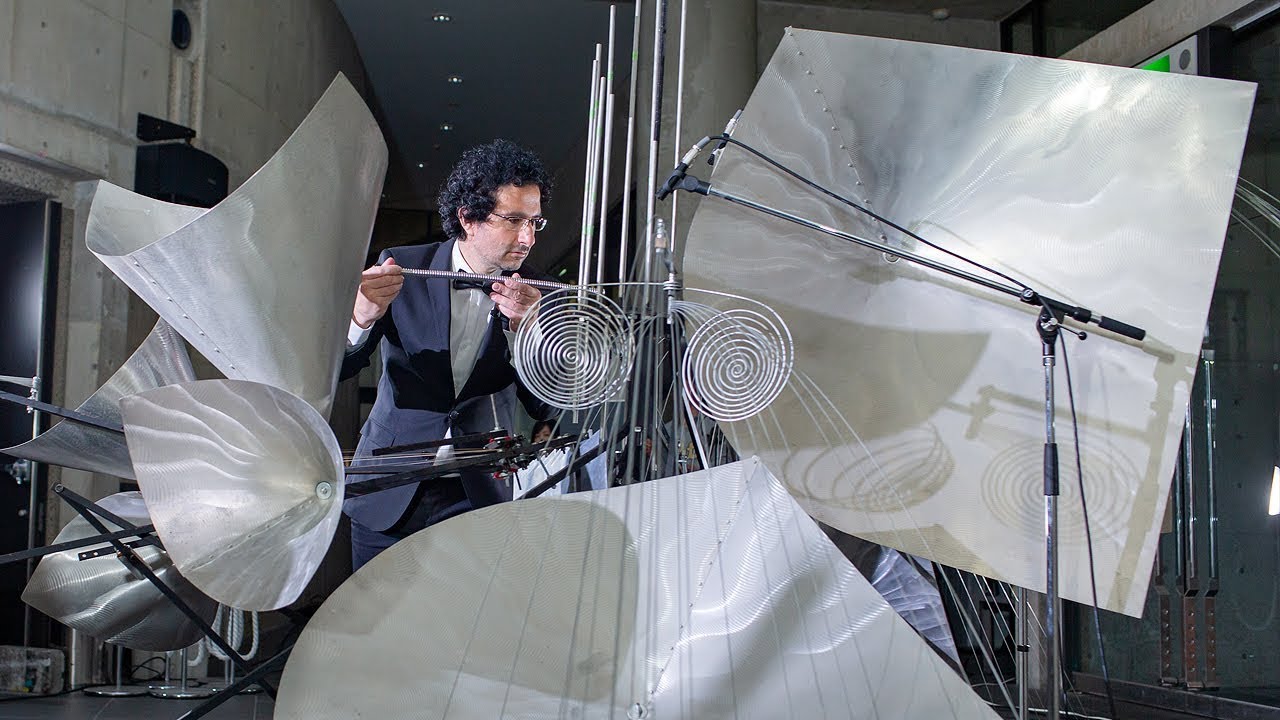 Baschet Sound Sculptures performed by Marios Joannou Elia ...