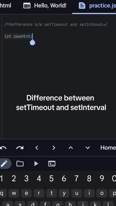 Difference Between Settimeout And Setintervaljavascriptcoding Youtube