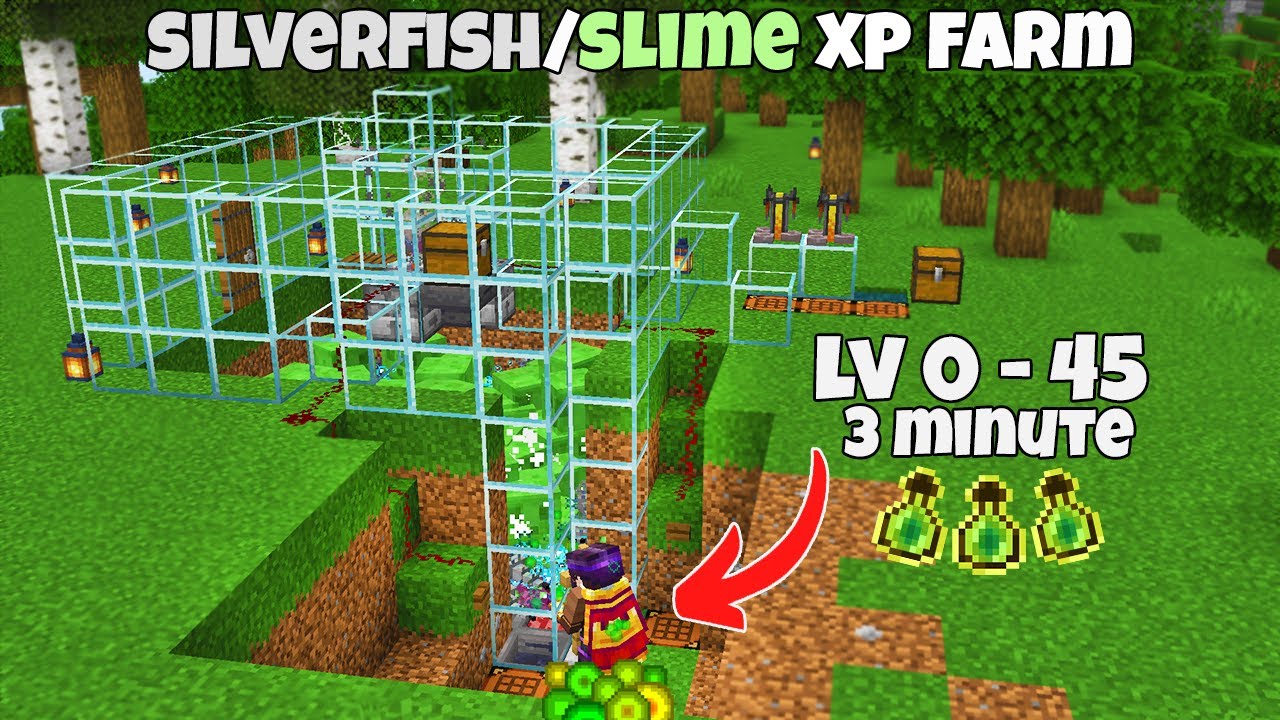 Cea Mai Buna Ferma De XP Pentru Minecraft ! Tutorial (Silverfish/Slime ...