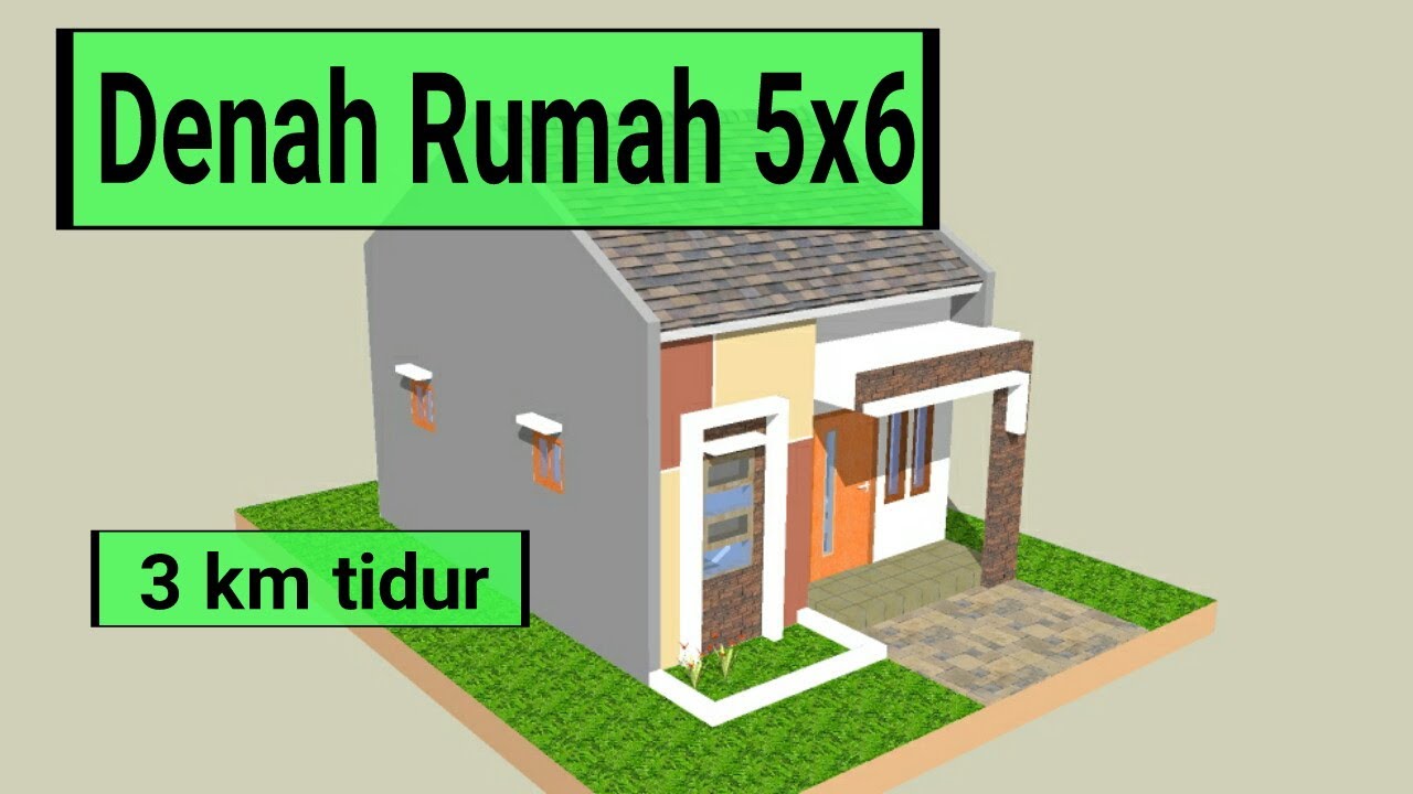 Rumah Sederhana │ DENAH RUMAH UKURAN 5x6 - YouTube