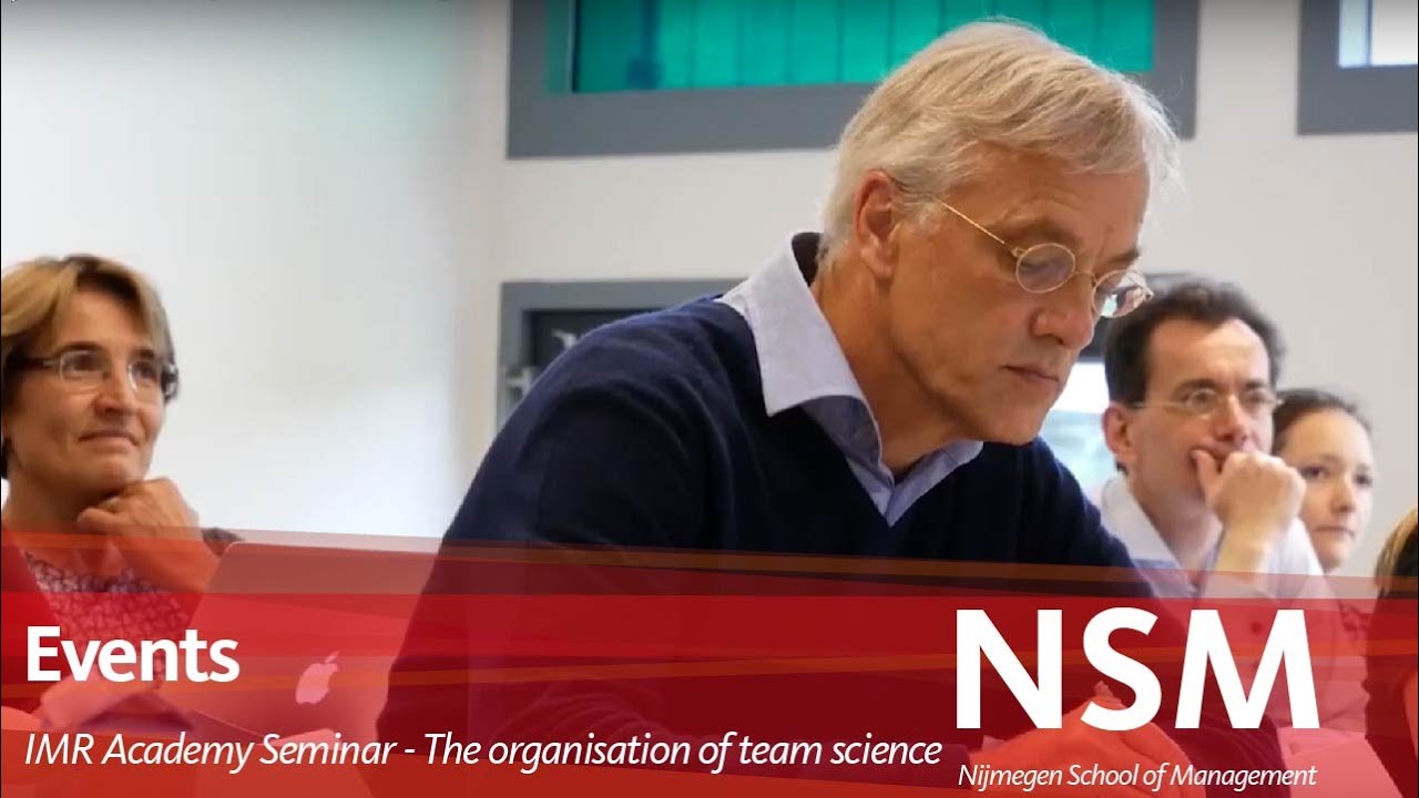 IMR Academy Seminar: The organisation of team science - YouTube