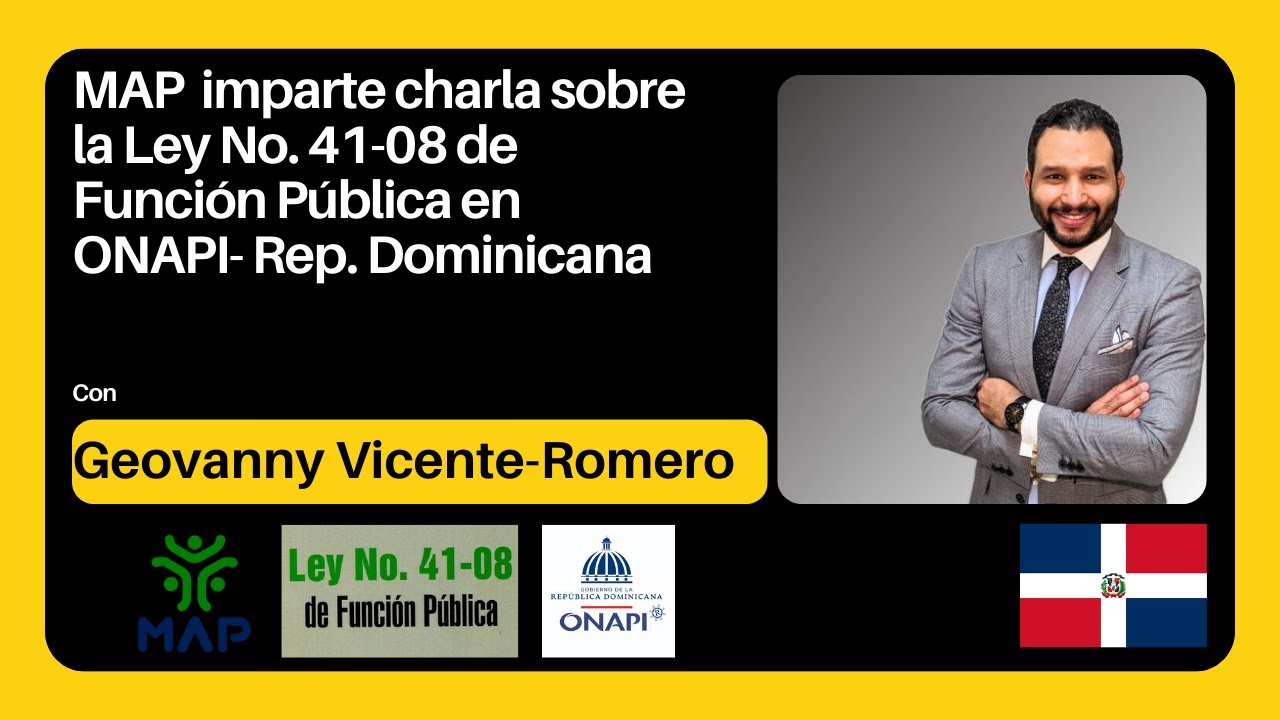 Geovanny Vicente-Romero da charla sobre la Ley 41-08 de Función Pública ...