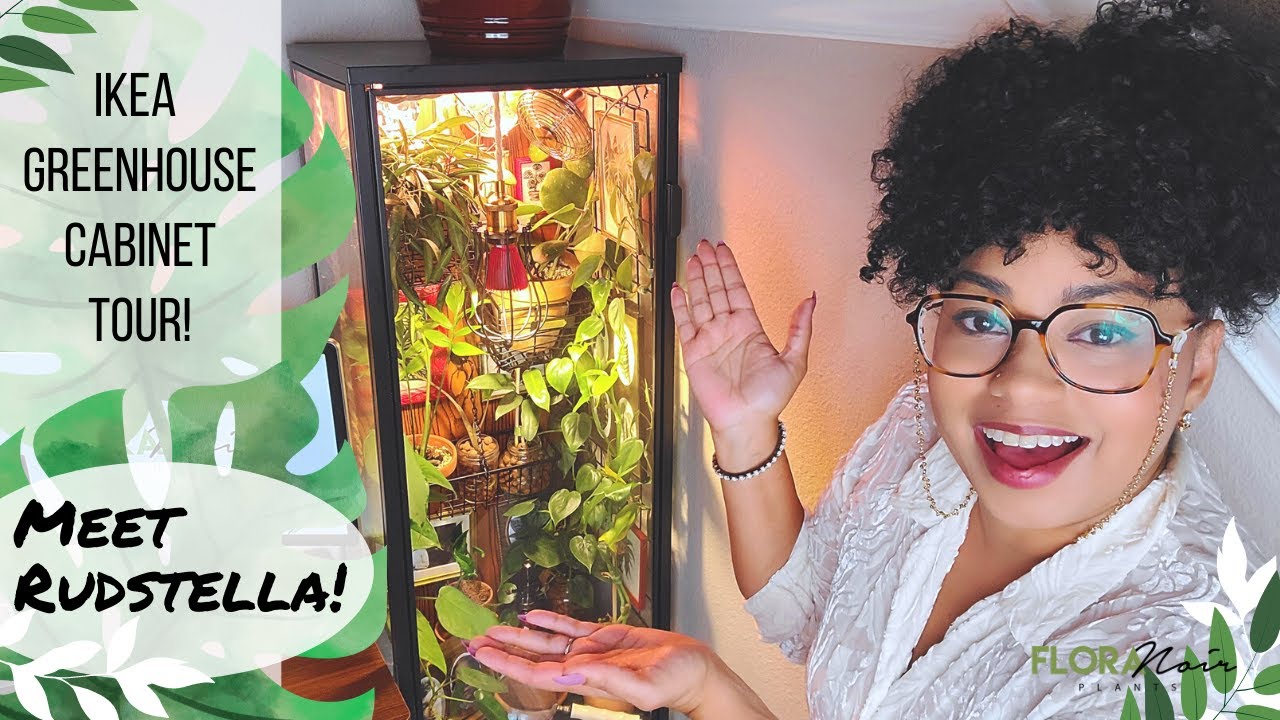 Meet Rudstella! An IKEA RUDSTA TALL Cabinet Greenhouse Tour - YouTube